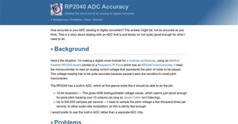 RP Note ADC Accuracy Lens Stuff