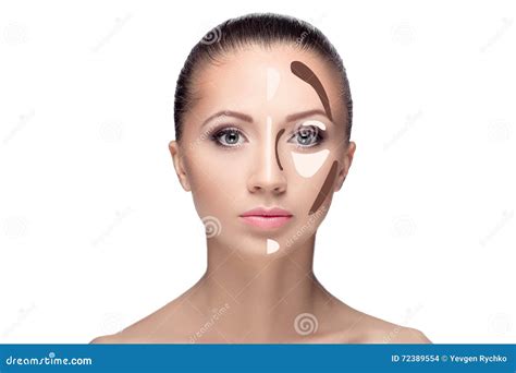 Contouring Make Up Woman Face Stock Photo Image Of Cheekbones Cheek
