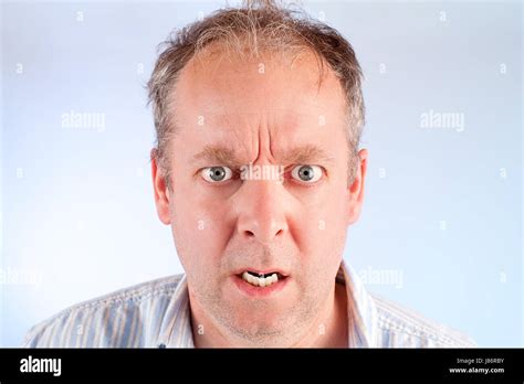 Face Mood Frustrated Mad Annoyed Raving Furious Angry Irately Man Head