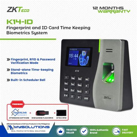 Zkteco Fingerprint And Id Card Time Time And Attendance Biometrics K14