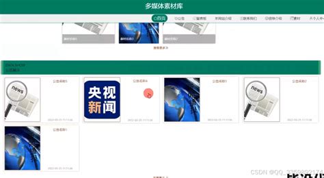 基于springbootvue多媒体素材库系统的开发含文档附万字文档（源码文档部署讲解） Csdn博客