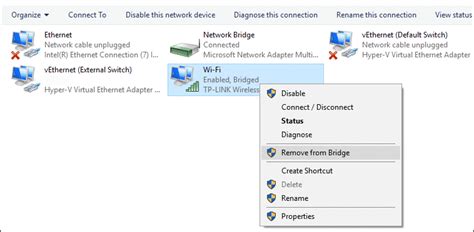 Wi Fi Enabled Bridged Can T Modify Network Connection Settings On Windows Wi Fi Settings