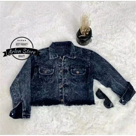 Jual Jaket Crop Jeans Jaket Jins Denim Jaket Jins Rawis Jaket Murah Terbaru Terlaris Jaket Levis