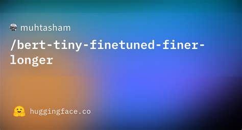 Muhtasham Bert Tiny Finetuned Finer Longer Hugging Face