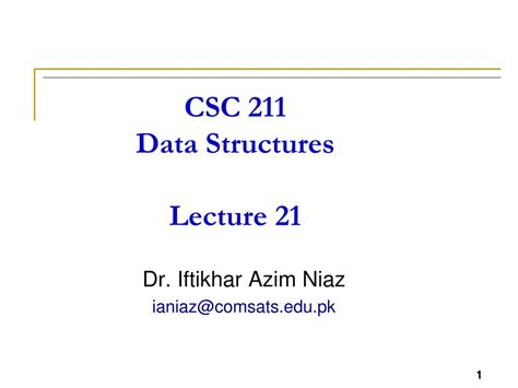 Ppt Csc 211 Data Structures Lecture 21 Powerpoint Presentation Free