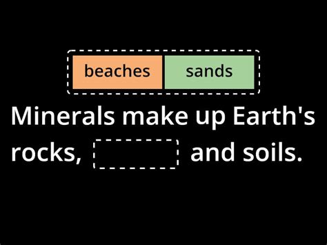 Classifying Minerals Complete The Sentence Classifying Minerals Complete The Sentence