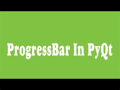 12 ProgressBar In PyQt Arabic كورسات كود