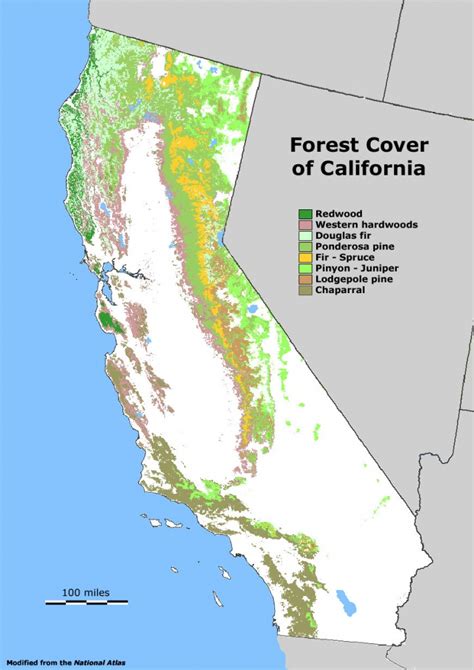 Map Of National Forests In California