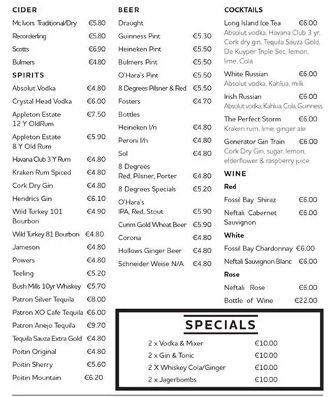 Generator Hostel Menu Menu For Generator Hostel Smithfield Dublin Zomato Ireland