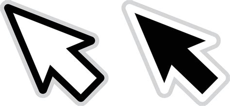 White Mouse Cursor And Black Mouse Cursor 48388936 Vector Art At Vecteezy