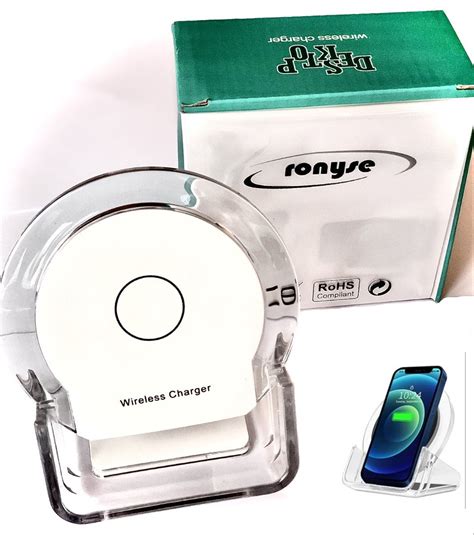 Universele Draadloze Oplader Wireless Charger Staande Lader Snellader Wit Bol