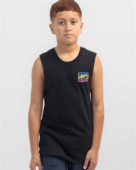 Shop Skylark Boys Split Muscle In Black Fast Shipping And Easy Returns