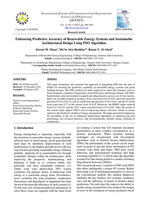 Pdf Enhancing Predictive Accuracy Of Renewable Energy Systems And