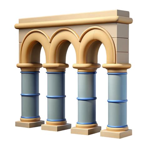 Vibrant Passionate Contemporary Arch Roman Aqueduct Detail With