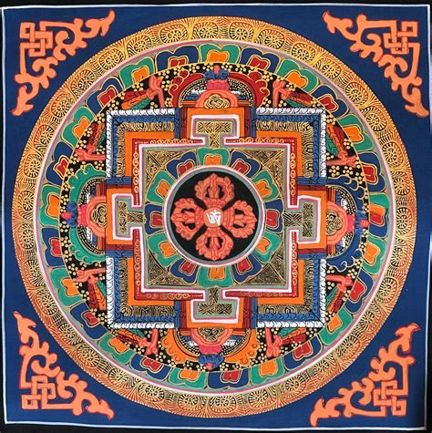 Tibetan Square Mandala With Om In The Centre Price Us 20 Mandala