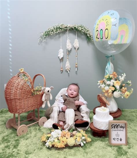 호떡이 200일 셀프촬영 북유럽풍 백일상 대여 기억테이블feat루다제이벌룬 마블풍선 네이버 블로그