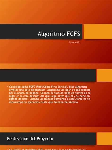 Algoritmo Fcfs Pdf