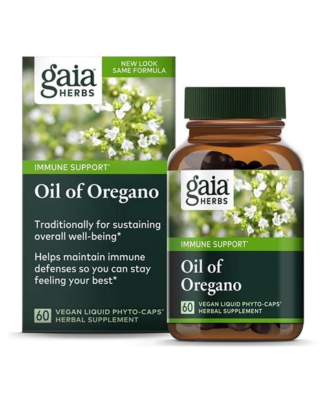 Gaia Herbs Oil Of Oregano Immune And Antioxidant Support Supplement