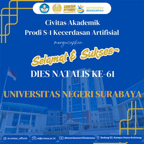 Selamat Dan Sukses Dies Natalis Unesa Ke 61