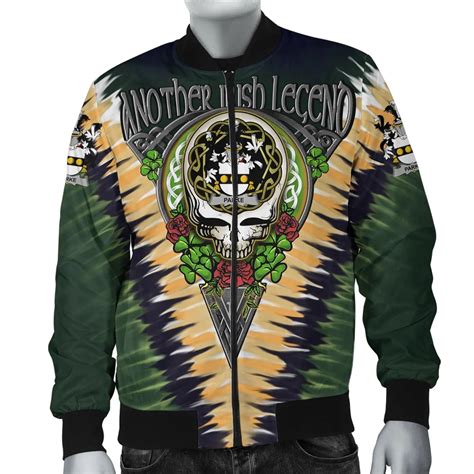 Parke Ireland Bomber Jacket Gd Irish Legend Shamrock V Tie Dye A7