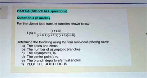 SOLVED Text PART A SOLVE ALL Questions Question 4 6 Marks For