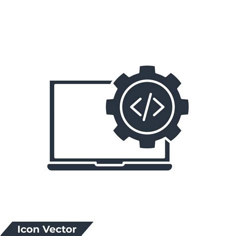 Coding Icon Logo Vector Illustration Web Development And Website