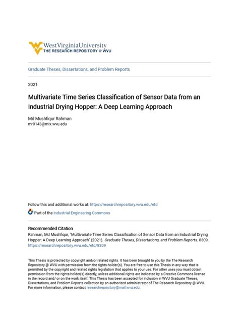 Multivariate Time Series Classification Of Sensor Data From An In Pdf Artificial
