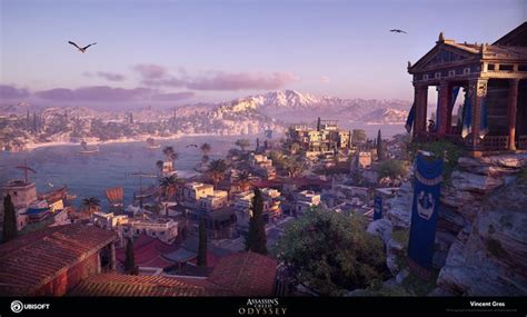 Artstation Assassins Creed Odyssey Mykonos Island Vincent Gros
