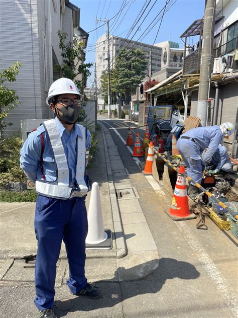 ガス工事における交通誘導警備業務｜工事現場警備｜東京都目黒区｜神奈川県横浜市、川崎市・東京都を中心に交通誘導警備・工事現場警備・雑踏警備