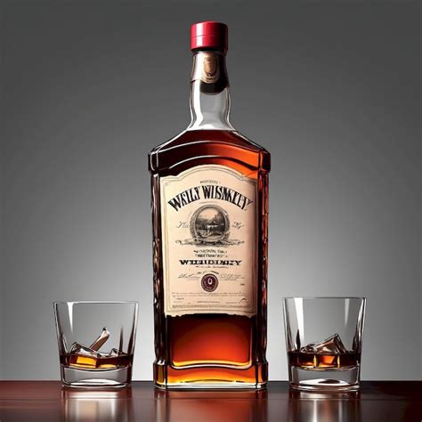 A Bottle Of Jack Daniels Whiskey Sits Next To Two Glasses Of Whiskey