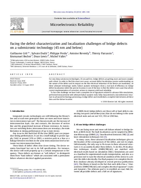 Pdf Facing The Defect Characterization And Localization Challenges Of Bridge Defects On A
