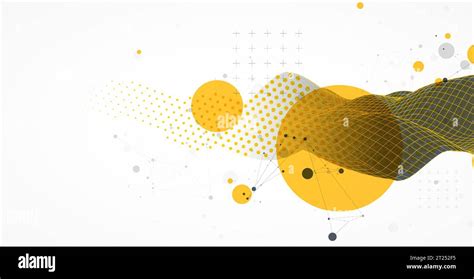 The Abstract Wave Is Made In A Frame Style Halftone Template For Science And Technology