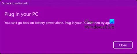 We Cant Reset Your PC While Its Running On Battery Power