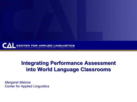 Integrating Performance Assessment Into World Language Learning And