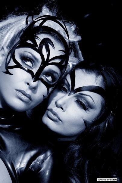 Aria Giovanni And Zdenka Podkapova In Black Latex Rshinyladies