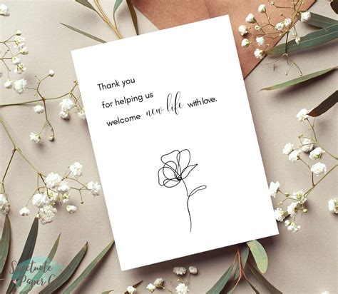 Printable Thank You Card For Ob Doctors Labor And Delivery Nurses