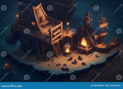 Isometric Unreal Triangle Pattern Background Cartoon Vector