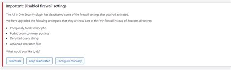 “our Basic Firewall Rules Have Been Upgraded” Motification
