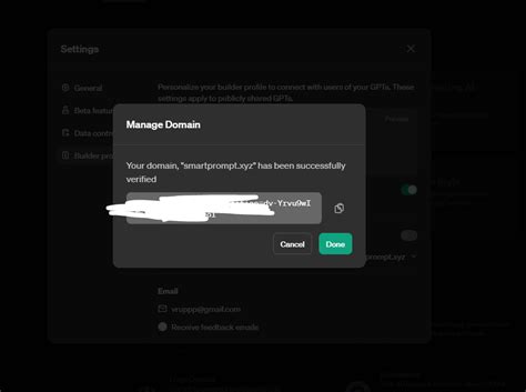 Domain Says Verified Success Message But Still Not Working Gpt Builders Openai Developer