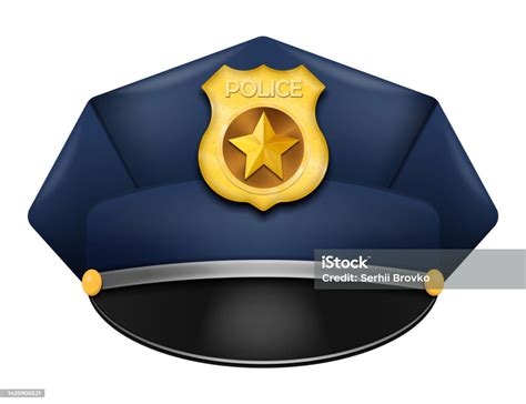 경찰은 금색 코케이드로 모자를 정점에 올렸다 벡터 일러스트레이션 감시에 대한 스톡 벡터 아트 및 기타 이미지 감시 경찰관 경호 Istock