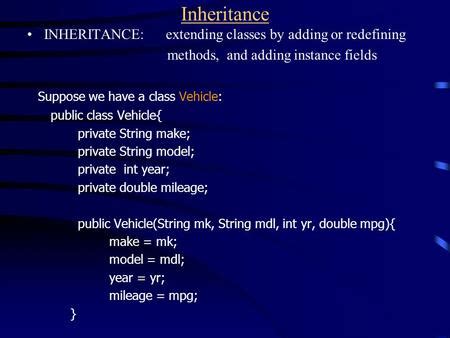 CHAPTER 11 INHERITANCE CHAPTER GOALS To Understand How To Inherit And