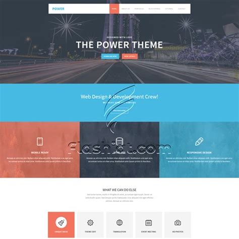 Power 2 Free Html5 And Css Template Flashiat
