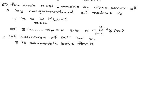 Solved A Show That Every Separable Metric Space Has A Countable Base