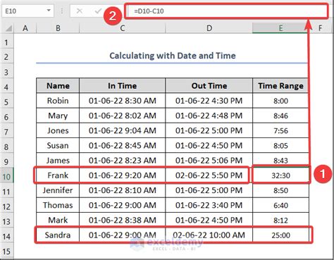 How To Calculate Time Range In Excel 4 Handy Methods Exceldemy