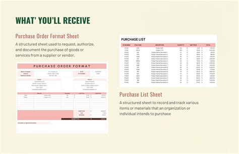 Purchase Order Format Template Download In Excel Google Sheets Template Net