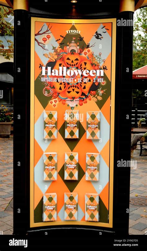 Copenhagen Denmark 10 October 2024 Tivoli Garden Halloween Opening