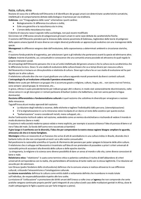 Riassunto Manuale Antropologia Culturale Dispense Di Antropologia