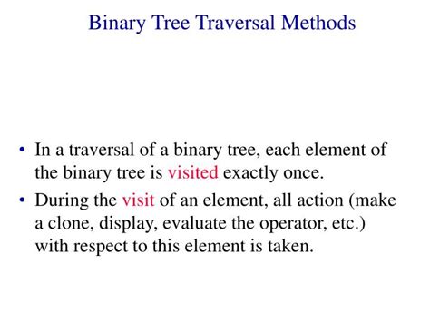 PPT Binary Tree Traversal Methods PowerPoint Presentation ID