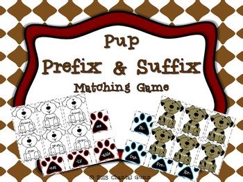 Prefix And Suffix Matching Game By Chantal Gunn TpT