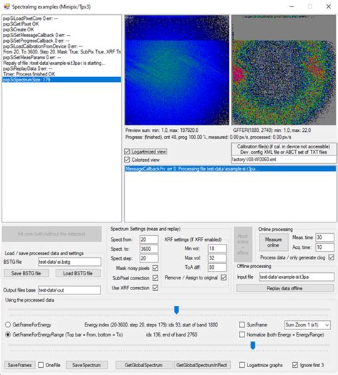 binary spectral imaging api advacam wiki